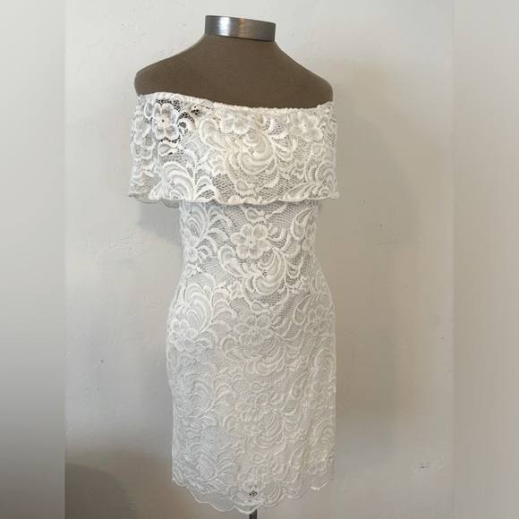 Rue21 | Dresses | Nwt Rue 2 White Lace Off The Shoulder Cocktail Prom ...
